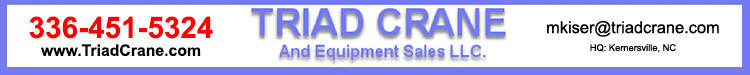 Triad Crane Monthly Specials